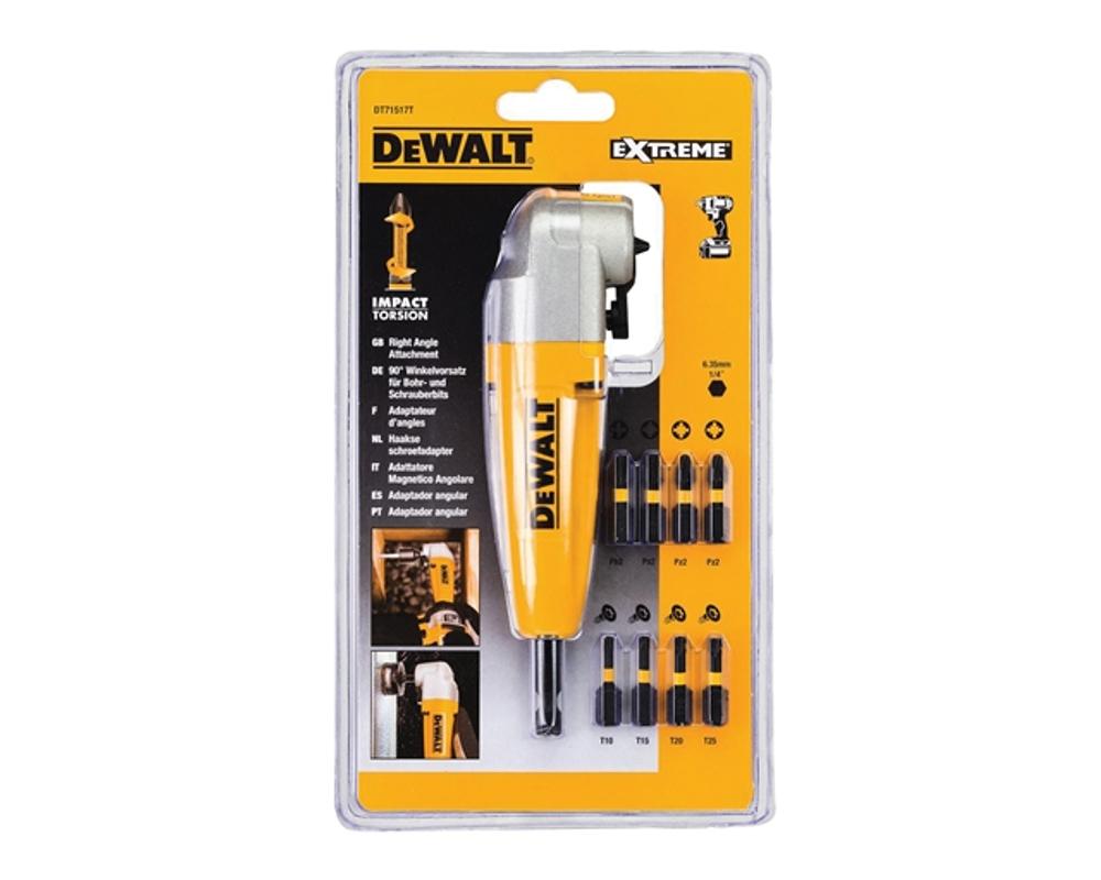DeWalt Sarokcsavarozó csatlakozó 8 db bitfejjel (DT71517T-QZ ...