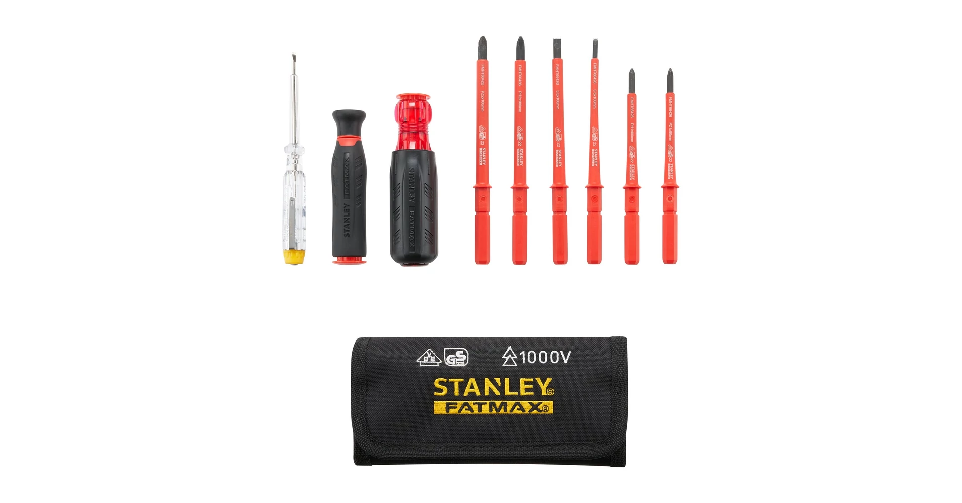 Stanley FatMax VDE Multi-bit szigetelt Csavarhúzó készlet 10 részes (FMHT66426-0) - Bitfejes ...