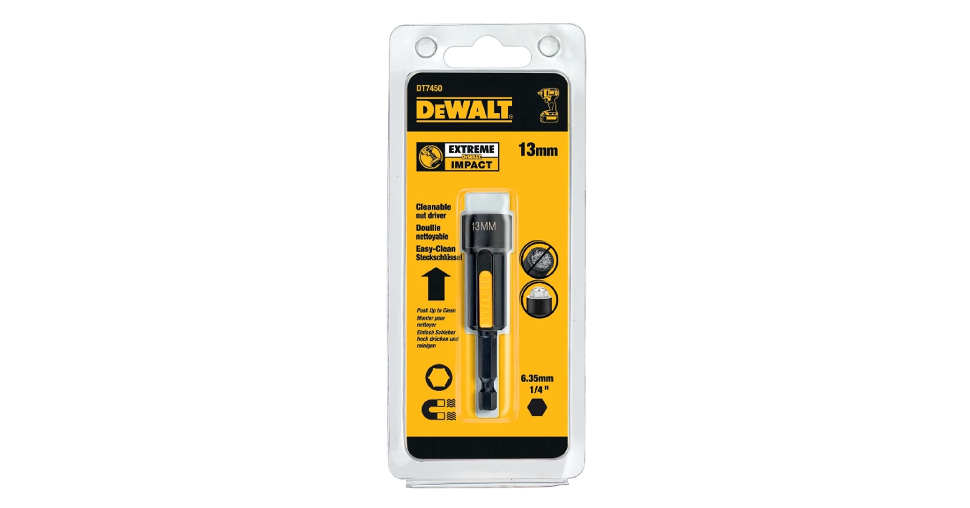 DeWalt Mágneses, tisztítható dugókulcs 13 mm (DT7450) - Bithegyek ...